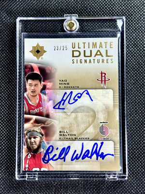 Yao Ming Bill Walton 2007-08 Upper Deck #UD-MW Ultimate Dual Signatures ...