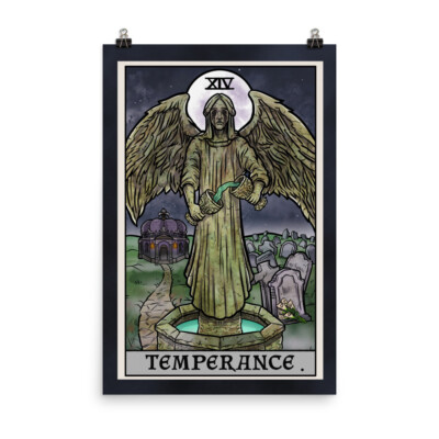 Temperance Tarot Card Poster Goth Crying Angel Pagan Witch Home Decor ...