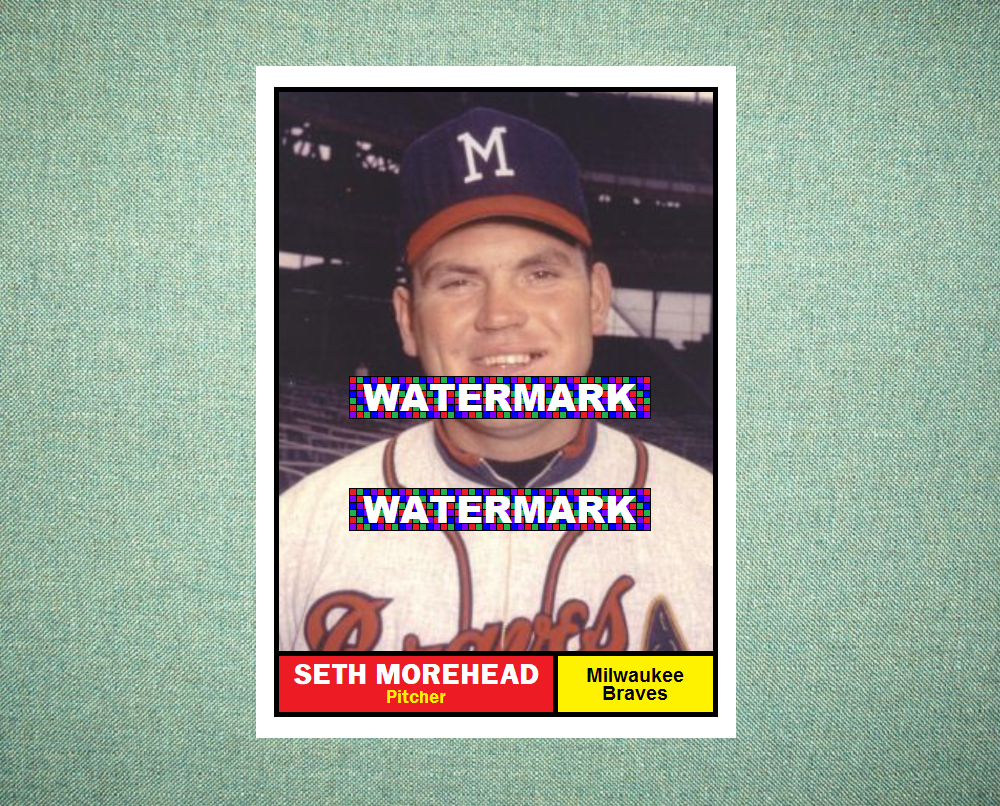 Seth Morehead Milwaukee Braves 1961 Style Custom Baseball Art Card | eBay