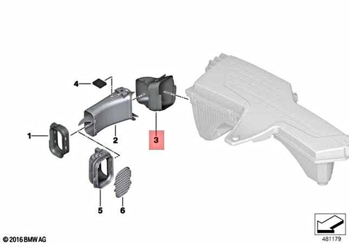 Genuine BMW F20 F21 F22 F23 F30 F31 F32 F33 F34 F35 F36 INTAKE DUCT ...