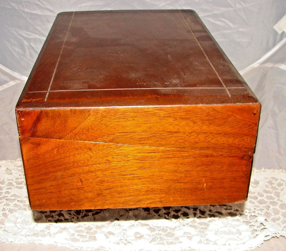 ANTIQUE SLANT TOP TRAVEL WRITING LAP DESK CAMPAIGN BOX with INKWELL | eBay