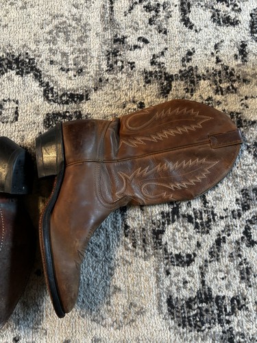 Boulet Mens Size 9 3E Brown Cowboy Boots 0096 | eBay