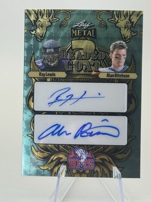 2024 Leaf Blue Mountain State BMS Alan Ritchson Ray Lewis Auto #d 1/1 ...