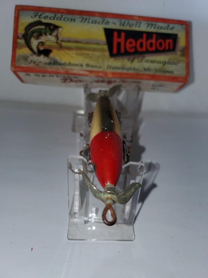 Vintage Heddon Dowagiac #150 RHF, Red Head Flitter with Box | eBay