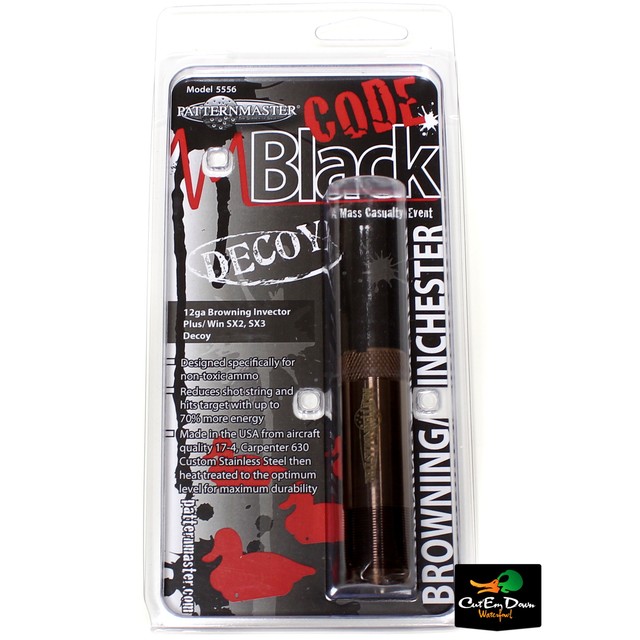 Patternmaster Code Black Choke Tube 12ga Browning Invector Plus Win Sx2 ...
