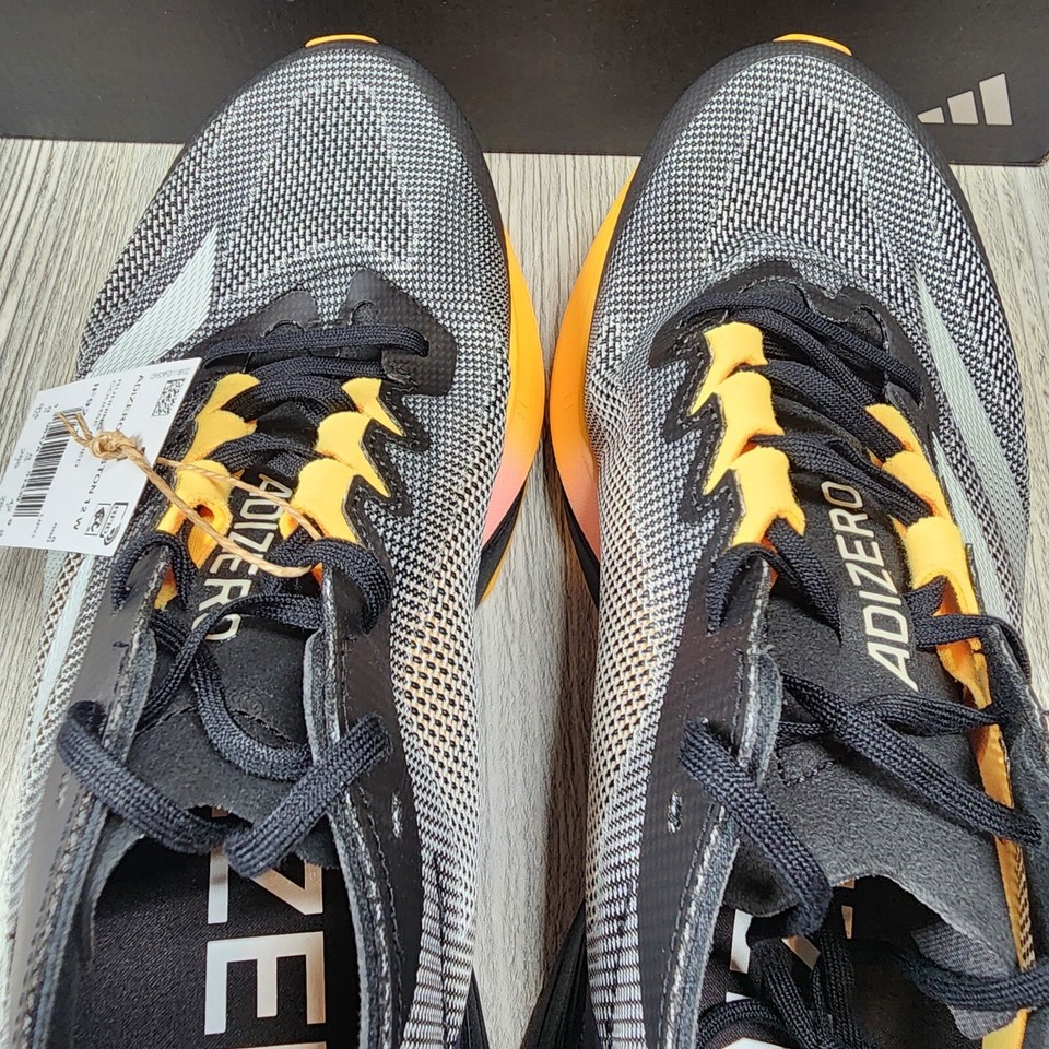 Adidas Adizero Boston 12 Black/Orange Womens Size 9.5 New IF9221 | eBay