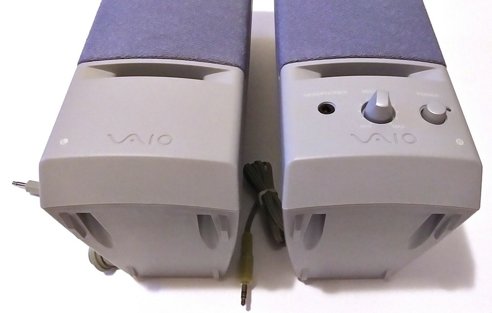 SONY VAIO PCVA-SP2 SPEAKER SYSTEM SET FOR COMPUTER + POWER ADAPTER ...