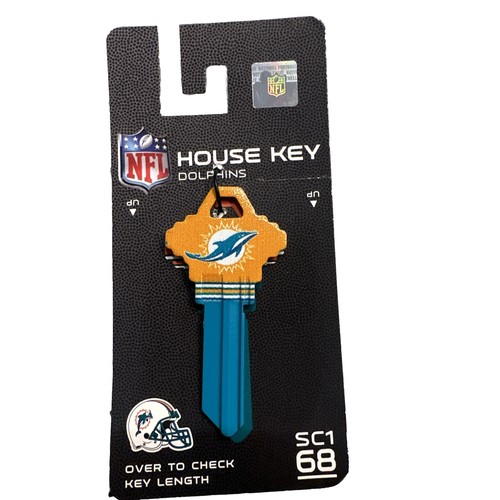 NFL Miami DOLPHINS #68 schlage House Key Blank SC1 Uncut Blank ...