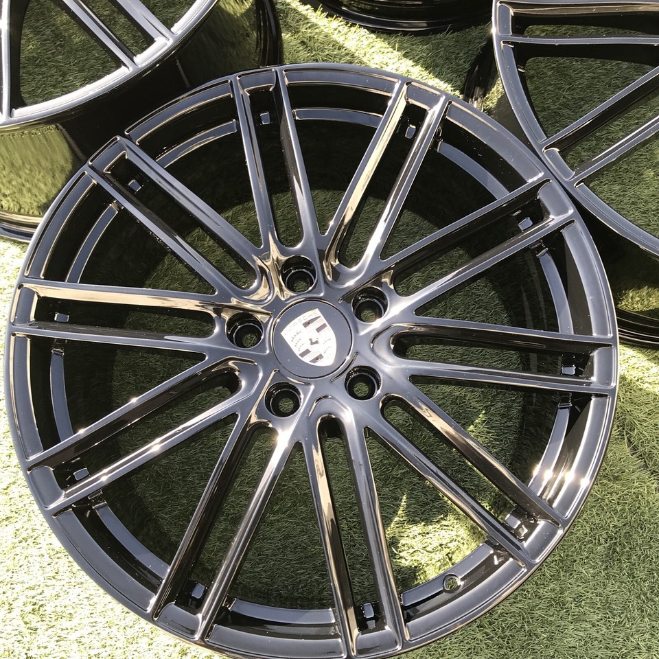 21 PORSCHE PANAMERA RIMS GENUINE FACTORY WHEELS BLACK 2022 OEM PERFECT ...