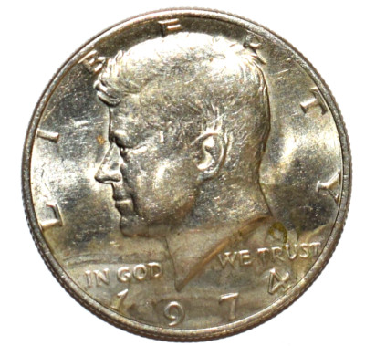 1974 Kennedy Half Dollar Coin/NO MINT DD Wing, Multi Strike Error, Die ...