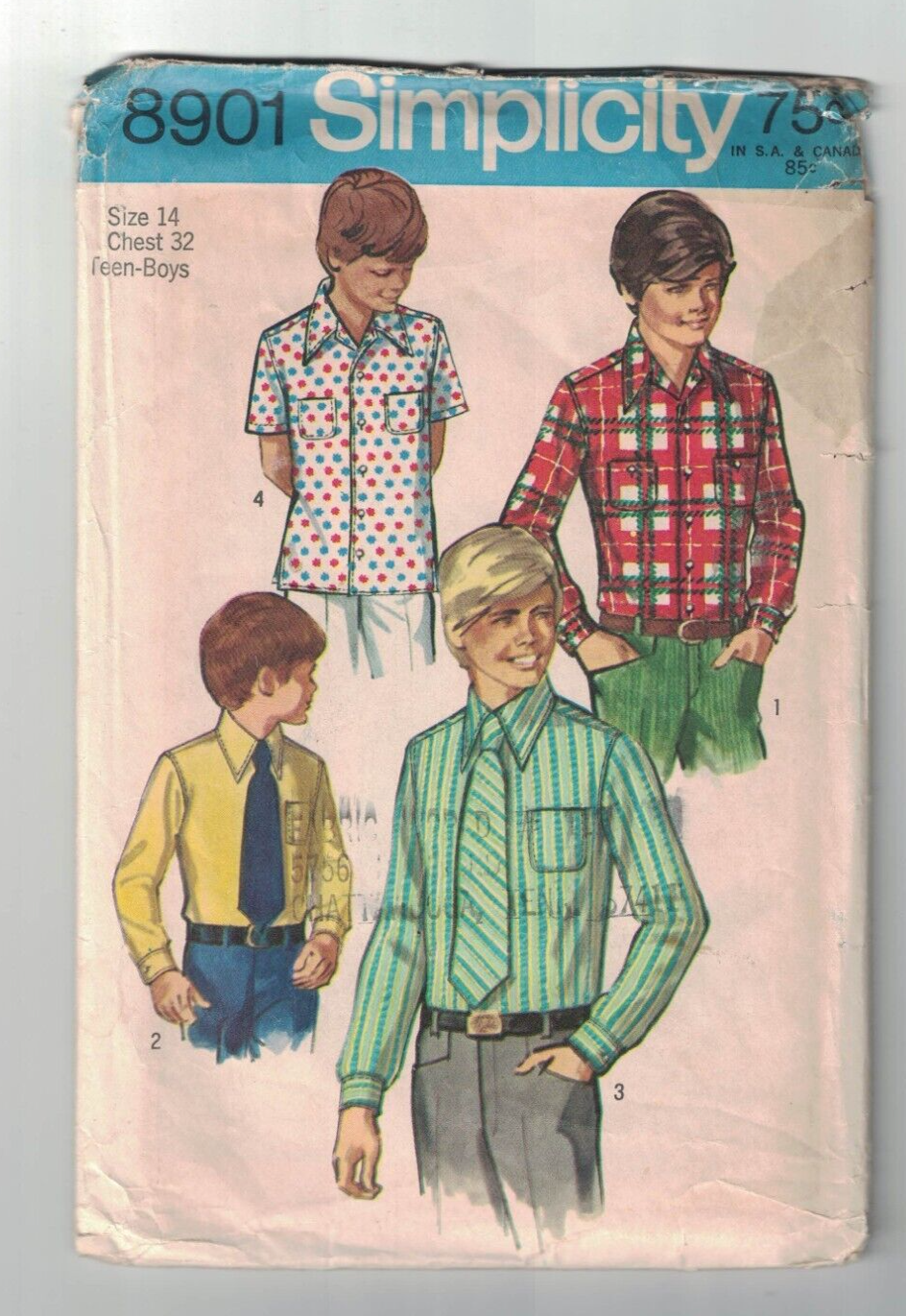 3 VTG Sewing Patterns Boys Shirts Tie Butterick 4675 Simplicity 3873 ...