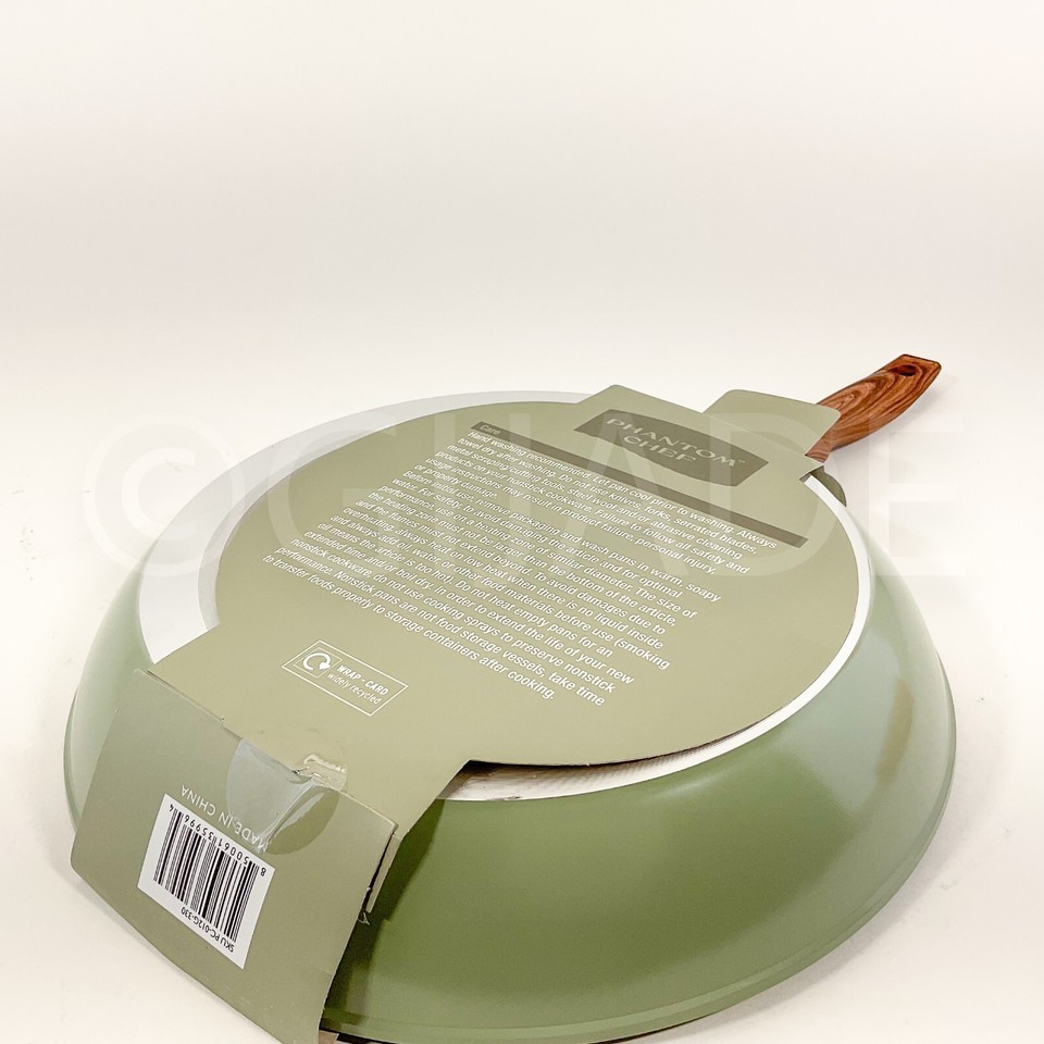 Phantom Chef Ceramic Forged Aluminum skillet Fry Pan 12" Green New | eBay