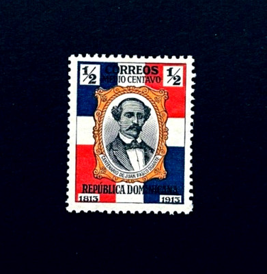 DOMINICAN REPUBLIC Stamp - 1914 Juan Pablo Duarte 1/2c # 186 Mint OG ...