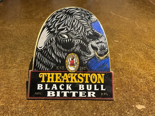 Vintage Theakston Bull Bitter Metal Bar Pump Clip | eBay