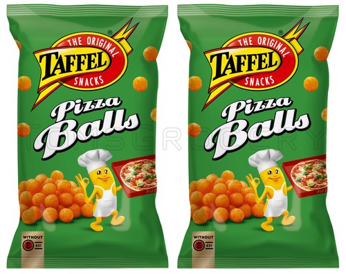 2 TAFFEL PIZZA BALLS Chips Puffed Crisps European Snacks 110g 3.8oz | eBay