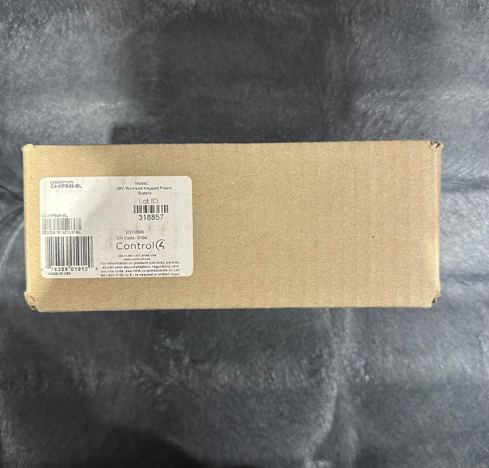 Control4 48V Wireless Keypad Power Supply C4-KPS48-BL | eBay