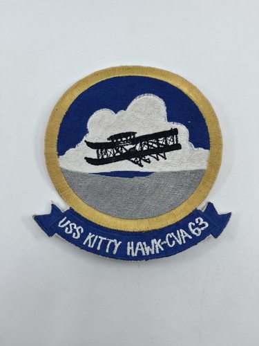 Vintage Large US Navy USS Kitty Hawk CVA-63 Aircraft Carrier Patch CVA ...