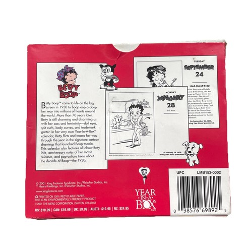Vintage Betty Boop Year-In-A-Box 2002 Calendar - New Never Used ...