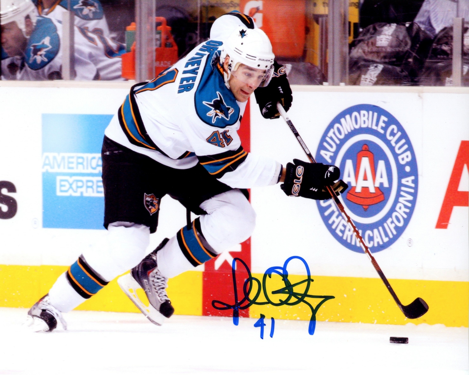 Jed Ortmeyer San Jose Sharks Signed/Autographed 8x10 Photo 153382 | eBay