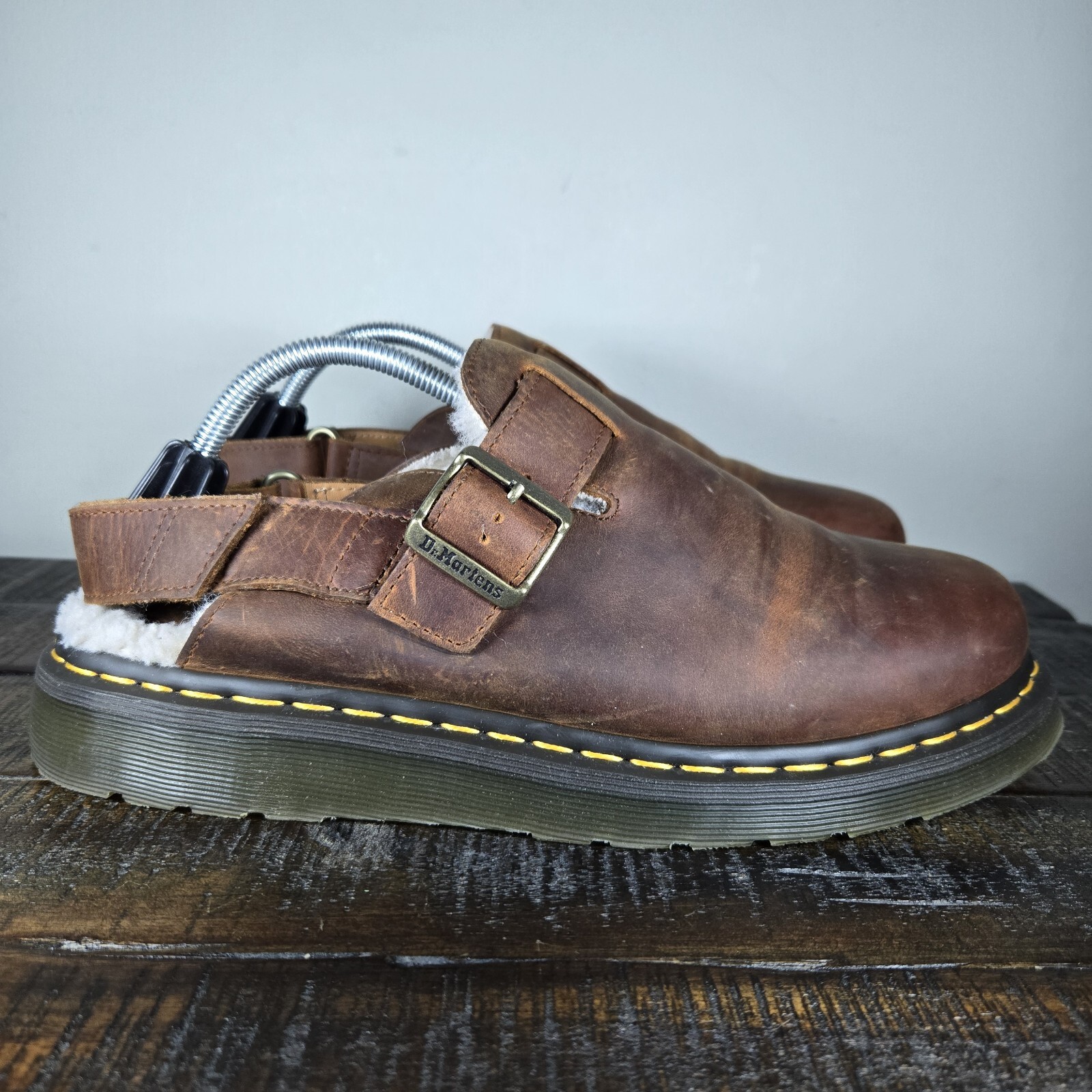 Dr. Doc Martens Jorge II Mens Size 11 Brown Leather Strappy Clogs Mules ...
