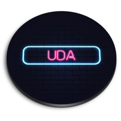 1x Round Fridge MDF Magnet Neon Sign Design Uda City Japan #351264 ...