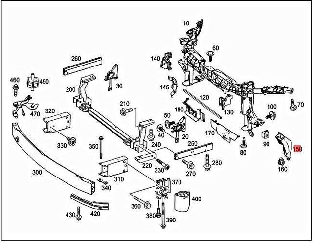 MERCEDES Mercedes-Benz OEM Cla250 Radiator Core Support-support Left ...