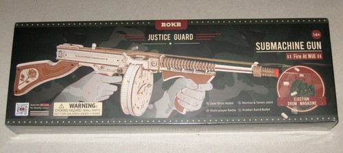*NEW* ROKR Thompson Submachine Gun Mechanical Toy 3D Wooden Puzzle ...