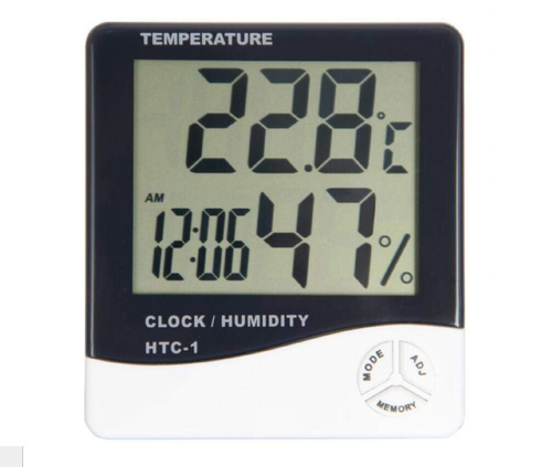 HTC-1 Digital Thermometer Hygrometer Clock Alarm/Alarm Calendar 5 ...