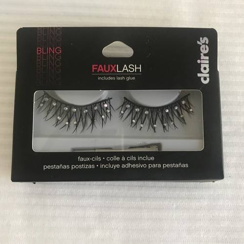 Claire's Bling Iridescent Sparkle Faux Eyelashes Chic & Lash Glue NIB ...