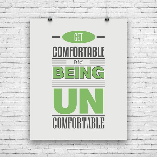 Gym Motivation, Get Comfortable Being Uncomfortab, Typography, Poster ...