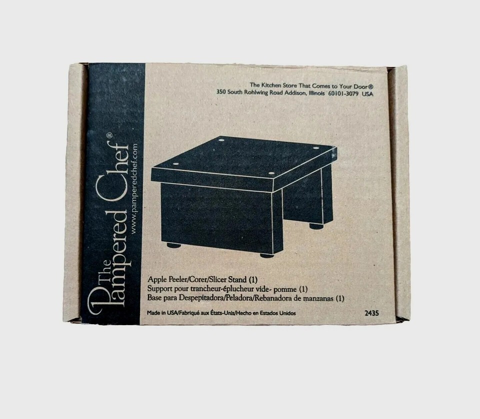 The Pampered Chef - Apple Peeler/Corer/Slicer Stand - 2435. New In Box ...