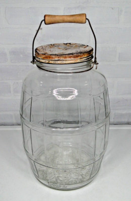 Vintage Duraglas Pickle Jar With Metal Lid & Handle Clear Glass I 63 | eBay