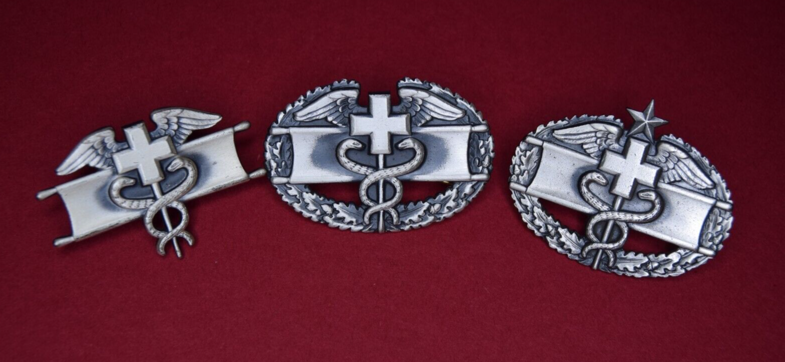 Complete Set of Vietnam War era U.S Army Field/Combat Medic Badges 1/20 ...