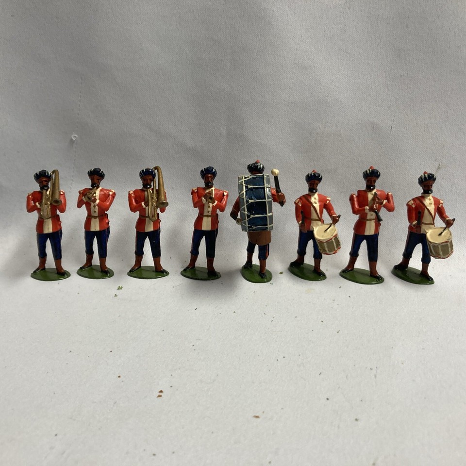 Kingcast Indian Army Marching Band w/ Red Tunics (16pc), 54mm Toy ...