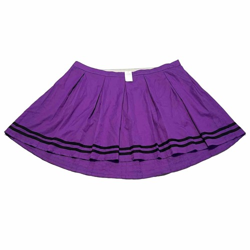 New Hot Topic Pleated Mini Skirt Purple/Black Emo Goth Grunge Zip-4X ...