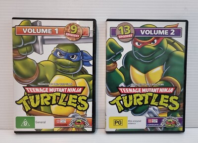 Teenage Mutant Ninja Turtles Volume 1 & 2 DVD TMNT Original Series ...