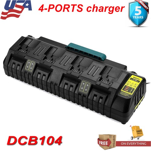 DCB104 12V/18v/20V MAX Multi-Port Fast Charger New for DEWALT Li-Ion ...