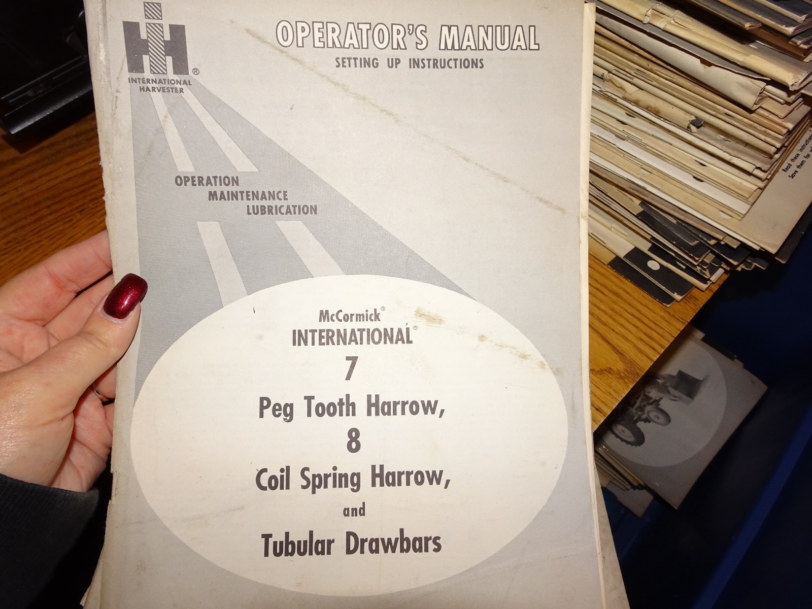 International 7 Peg Tooth Harrow, 8 Coil Spring Harrow and Tubular ...