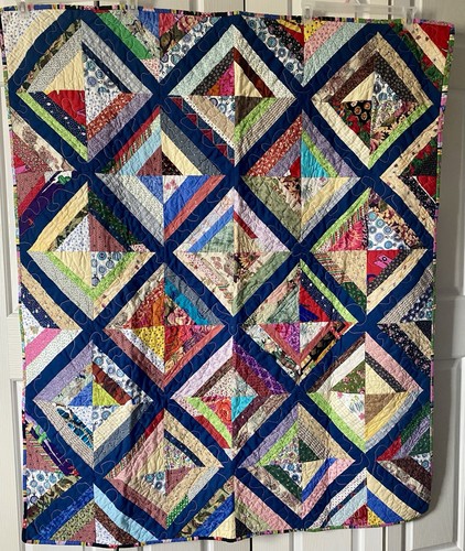 Handmade Quilt 45" X 54" Heartstrings Patchwork Multicolor | eBay