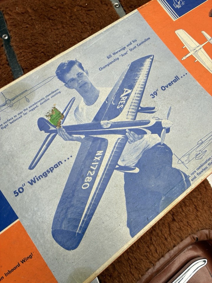 NIB Ambroid Ares Control Line Stunt Balsa Model Airplane Kit | eBay