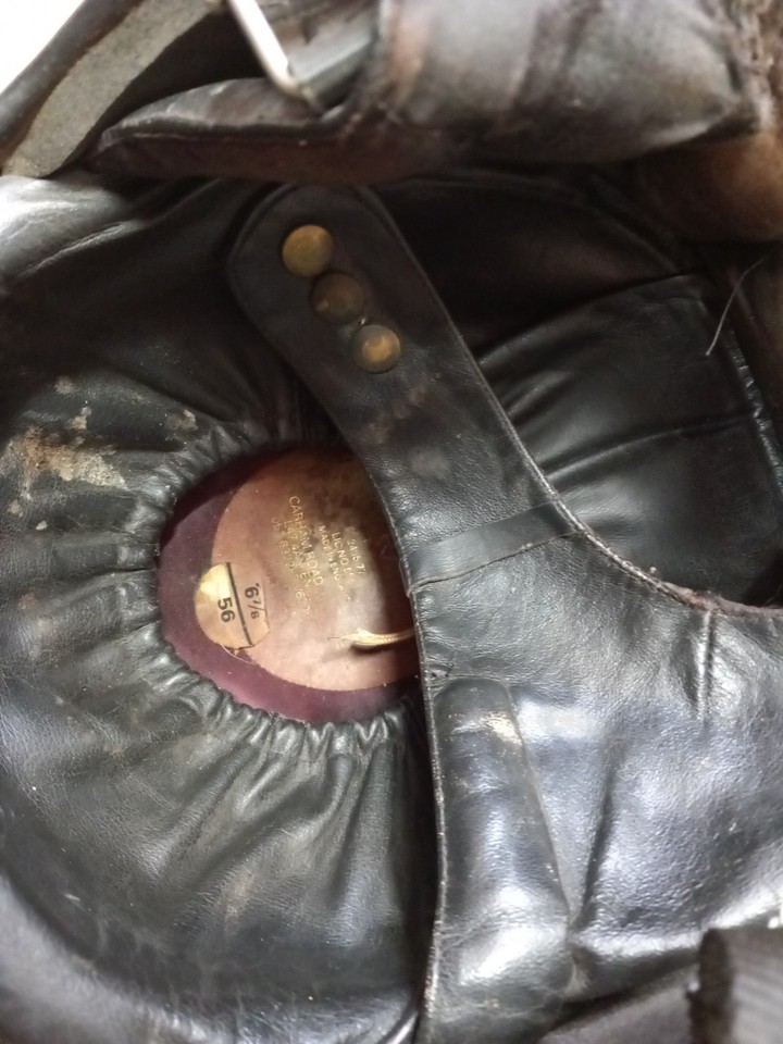 Davida Vintage 1960s Pudding Basan open face helmet Fair Con But Not ...