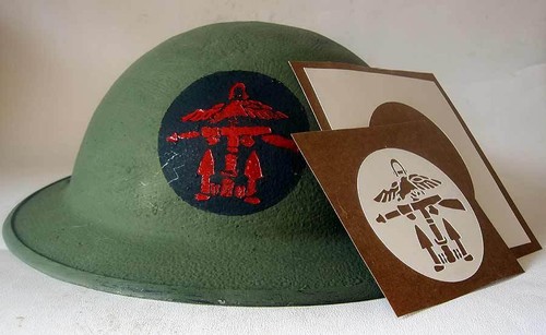 British Helmet Stencil WW2 Combined Operations Commando Template Decal ...