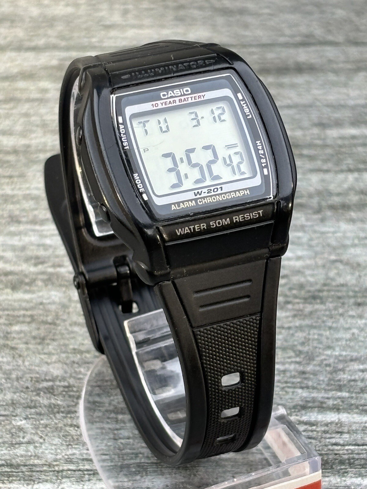 Casio W201 Illuminator Digital Alarm Chronograph Dual… - Gem
