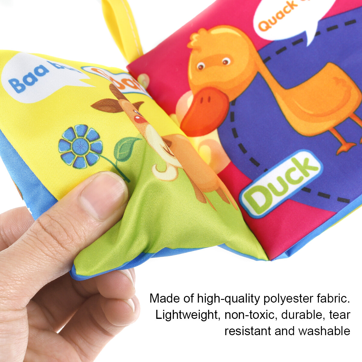 Cloth Book with Sound Paper Animal Cloth Books Educational Preschool ...