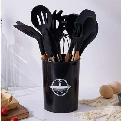 Kitchen cooking utensils set silicone , Safety Cooking Utensils-Free ...