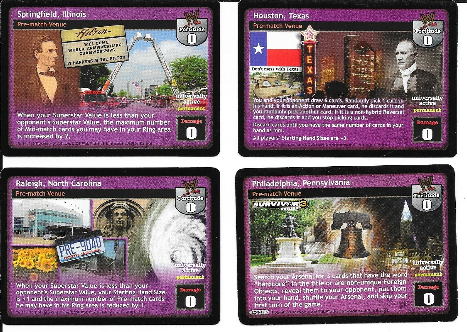 WWE RAW DEAL - 4X Card *ALL RARE* Pre-Match Venue Lot - FREE SHIPPING ...