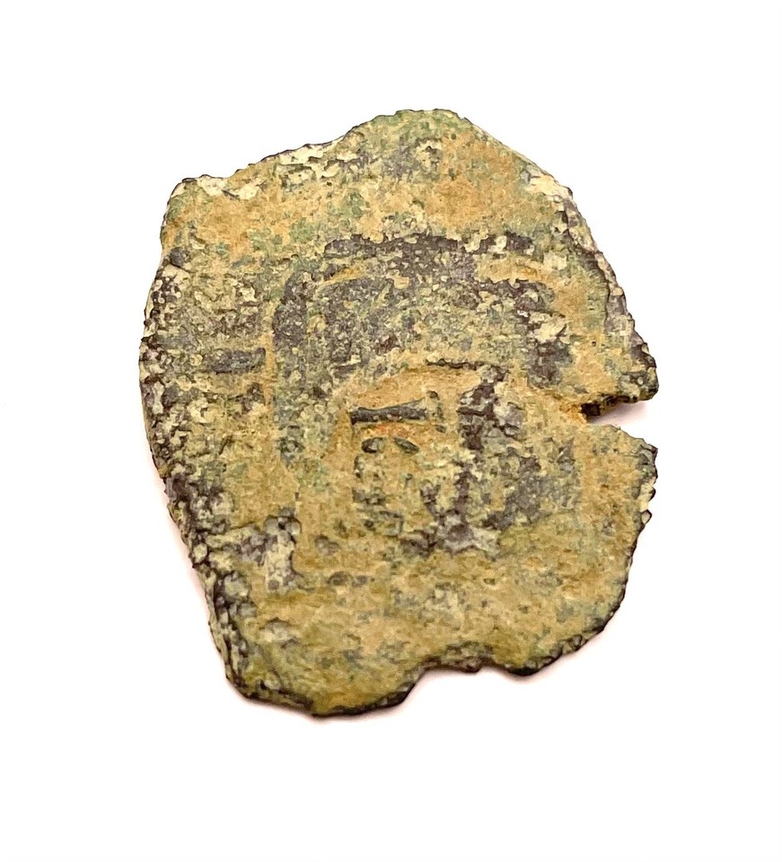 AUTHENTIC PIRATE COPPER COIN 1600's SPANISH EMPIRE FISHER METAL ...