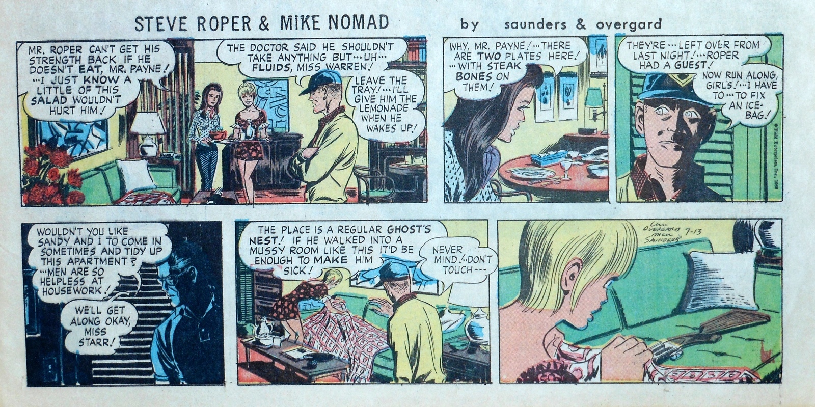 Steve Roper & Mike Nomad - full color Sunday comic page - July 13, 1968 ...