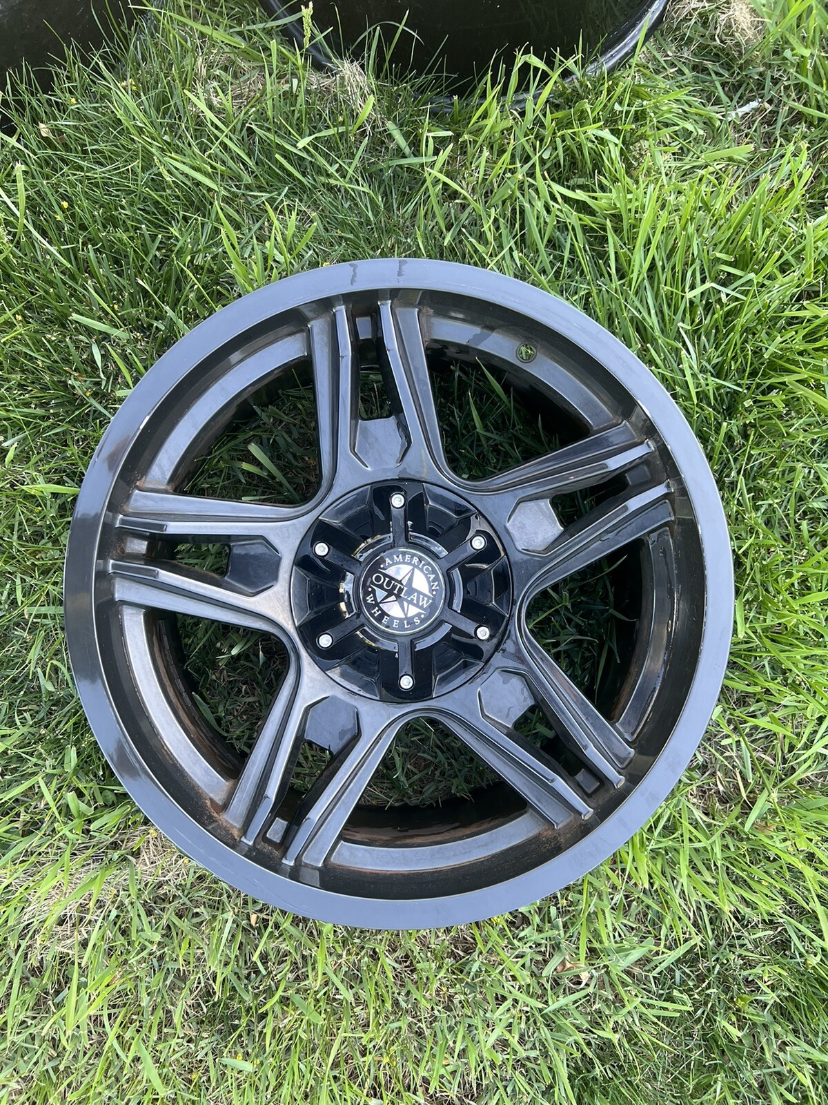 American Outlaw 17x8.5 17" Gloss Black 5 Spoke Steel Wheel Rim L75262C ...