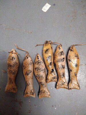 6 Hand Painted Solid Resin Fish Ornament Decoration Salem Collection ...